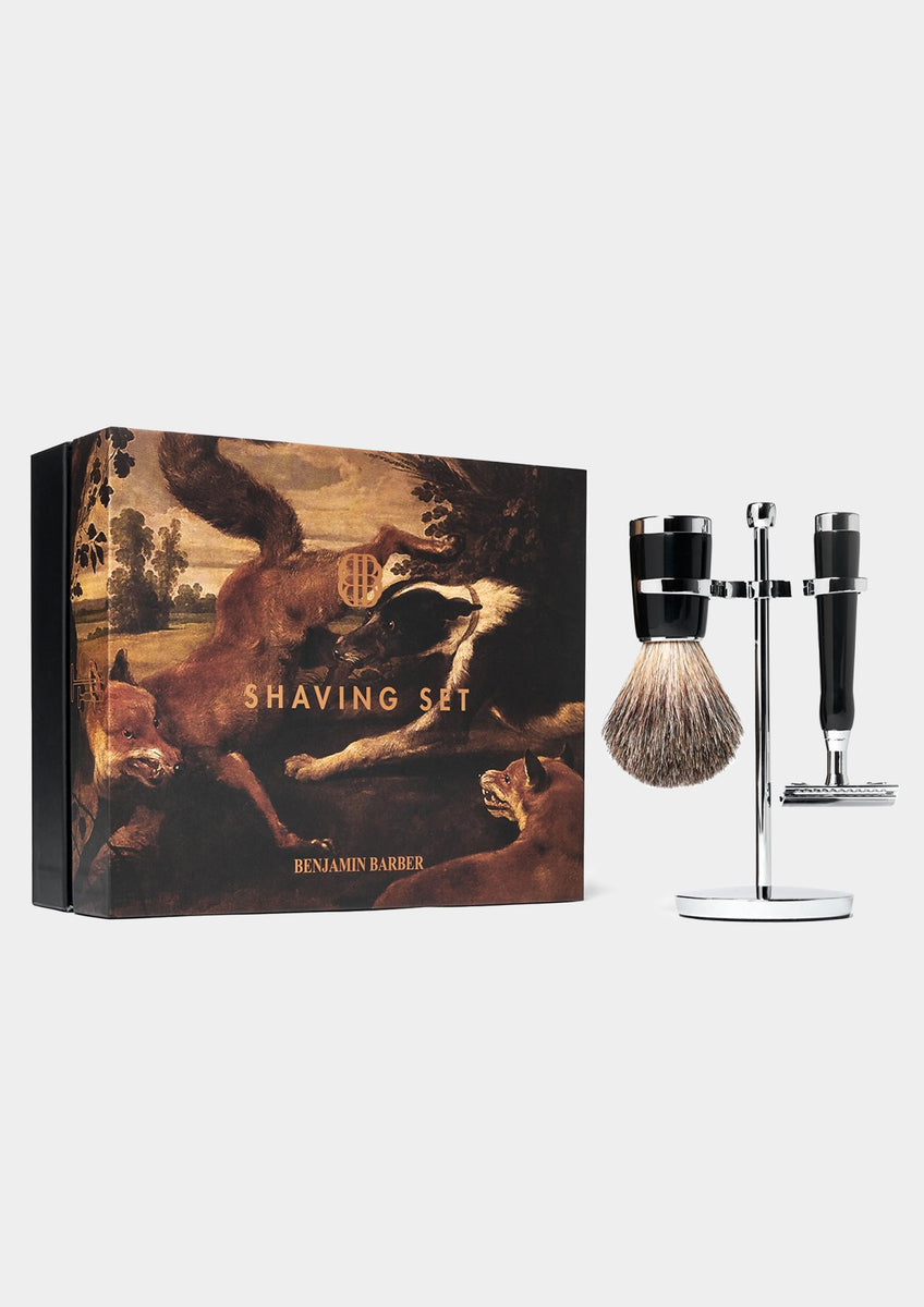 Benjamin Barber Classic 3-piece Shaving Set Ebony - Safety Razor ...